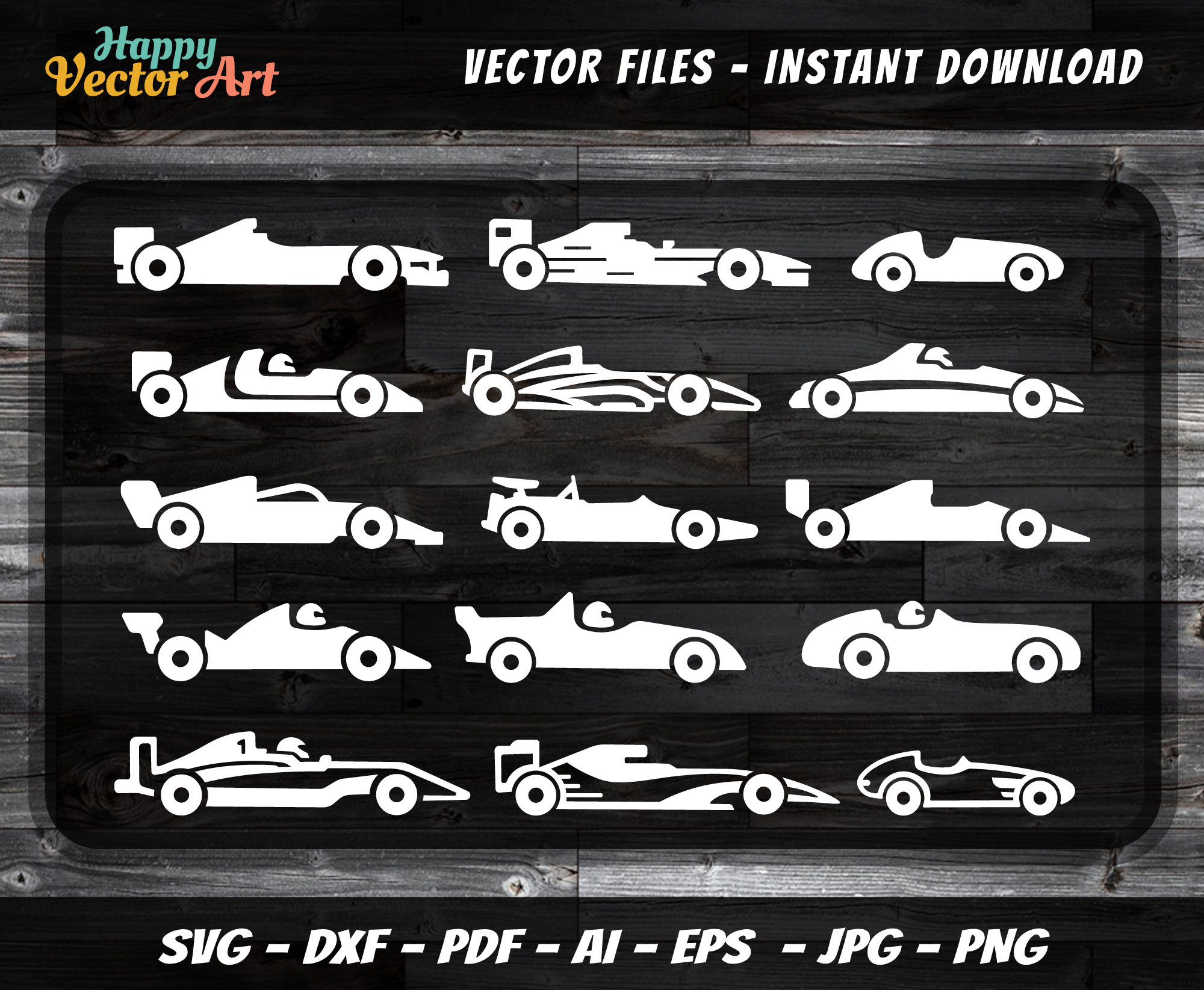 Formula 1 car svg Car Silhouettes F1 svg Sport car svg | Etsy