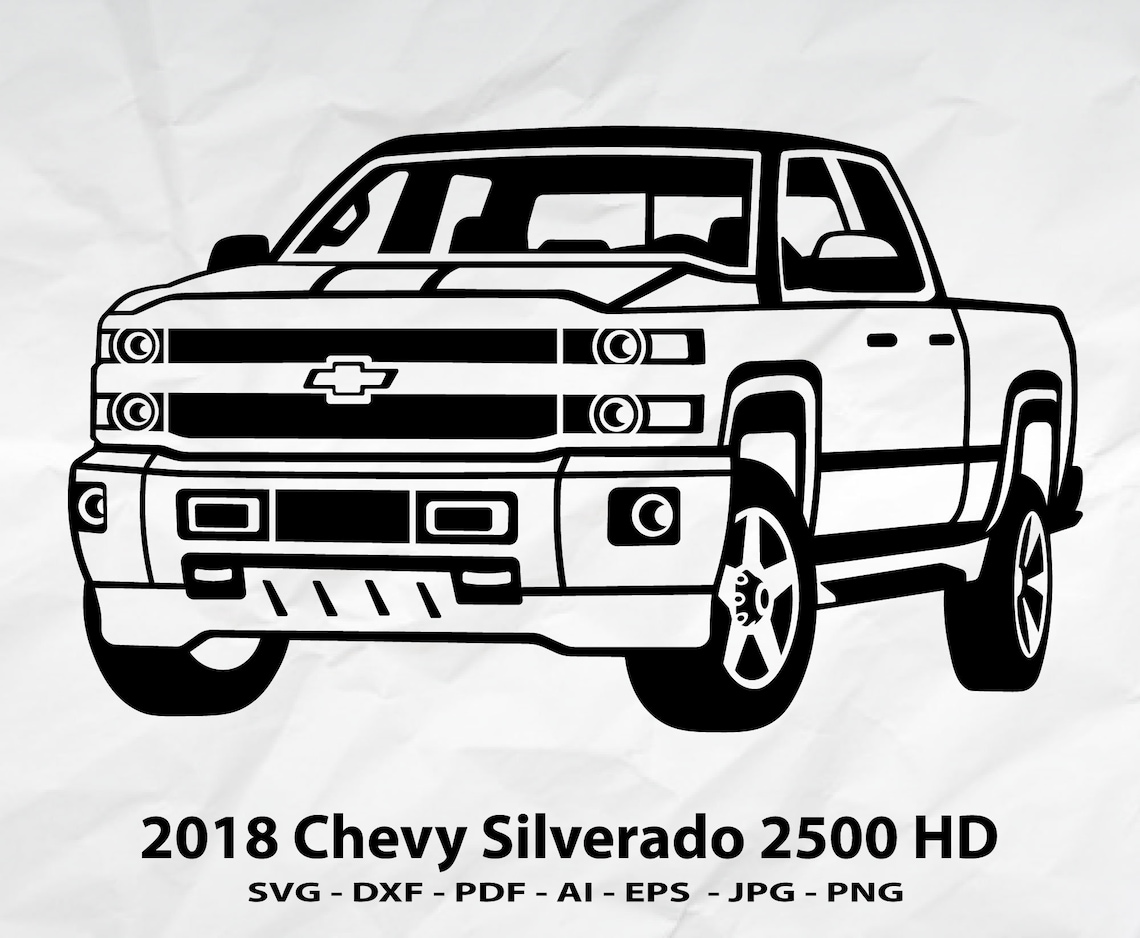 2018 Chevy Silverado 2500 HD svg Pickup svg Car svg | Etsy