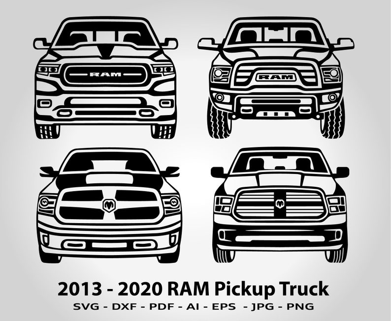 Ram svg Ram Pickup Coche SVG Dodge SVG Camión SVG Vector | Etsy