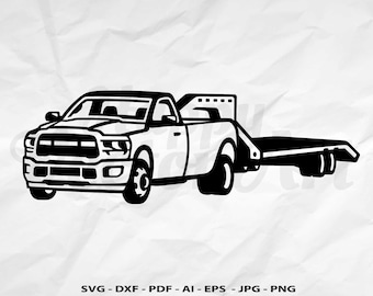 Truck Trailer Svg | Etsy
