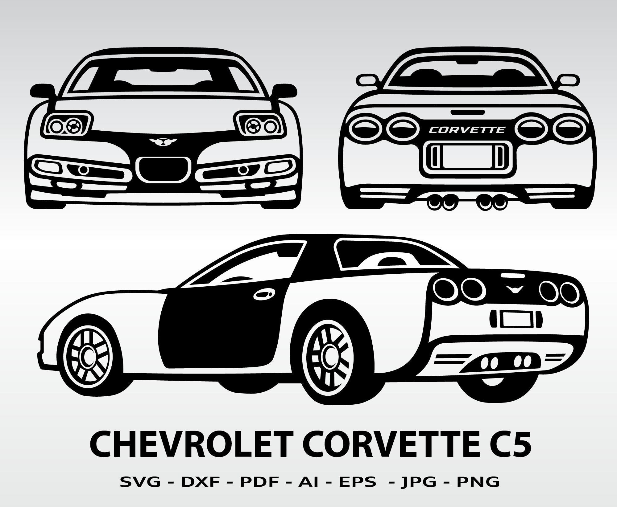 Chevrolet Corvette C5 SVG Chevrolet svg Corvette svg Car | Etsy