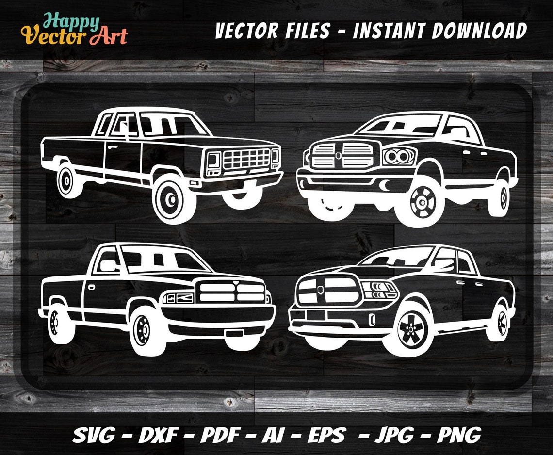 Dodge Ram svg 1981 1994 2002 2008 Ram Pickup Car SVG Dodge | Etsy