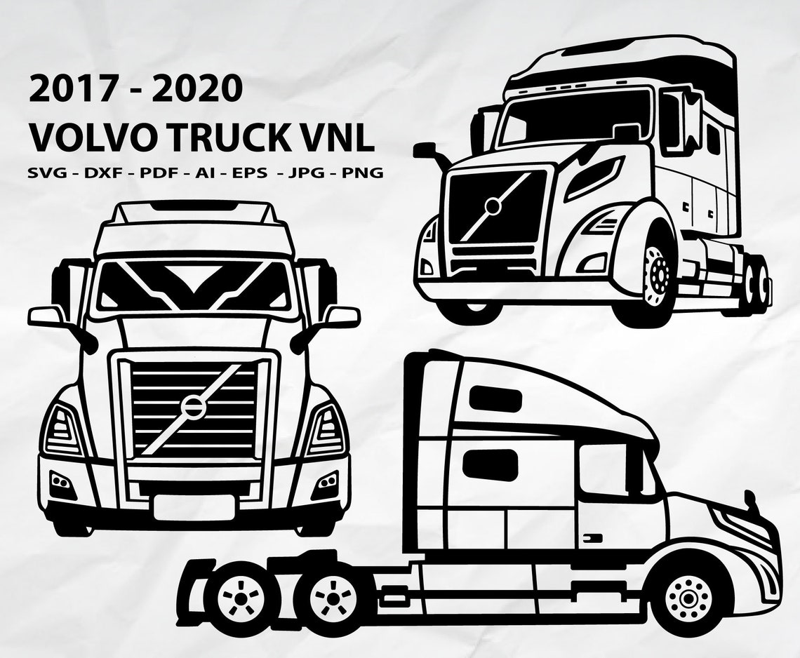 Volvo truck VNL 2017 2020 svg Volvo svg Semi trailer SVG | Etsy
