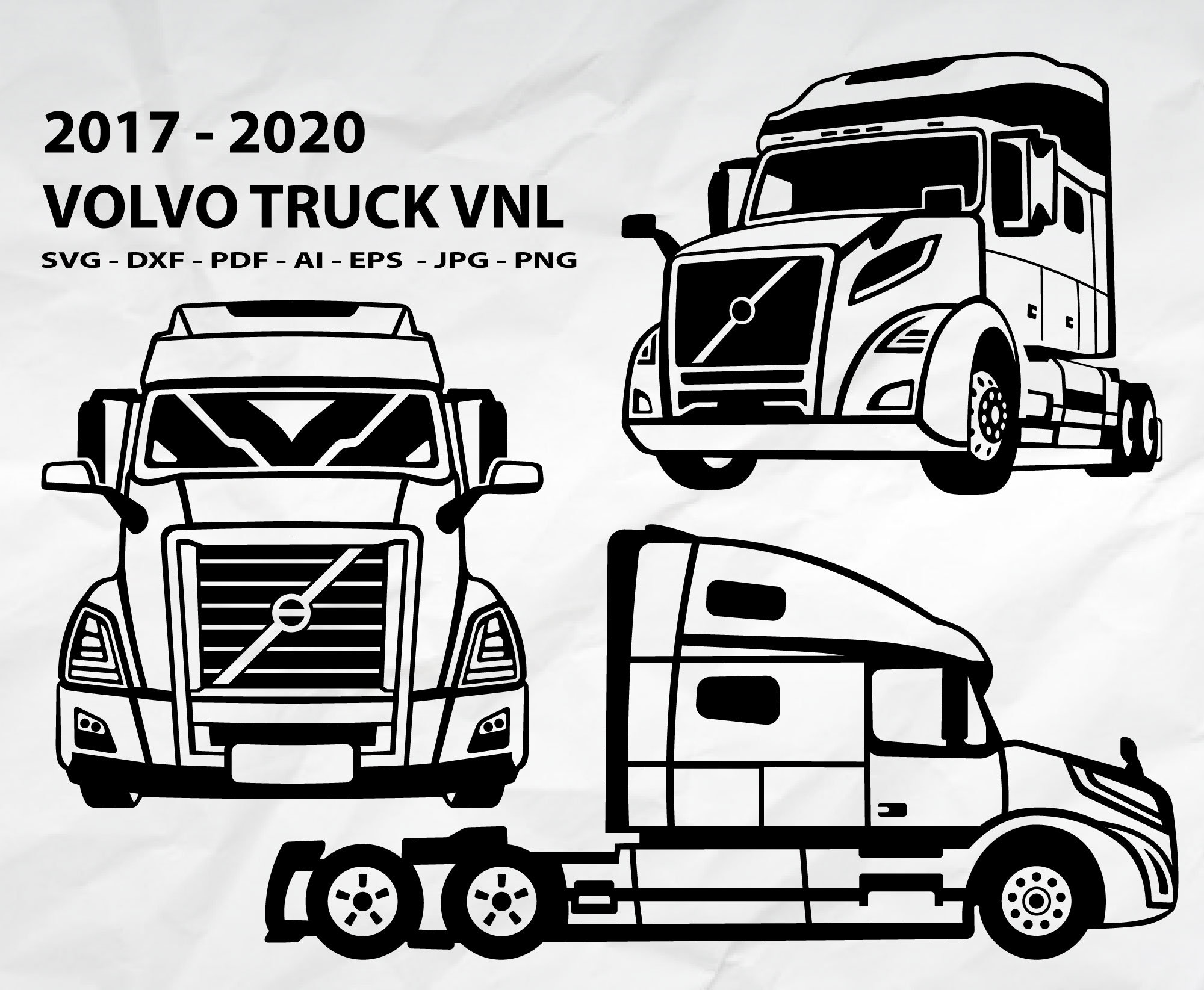 Volvo truck VNL 2017 2020 svg Volvo svg Semi trailer SVG | Etsy