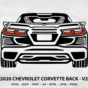 Chevrolet Corvette C8 Back SVG Chevrolet Svg Corvette Svg | Etsy