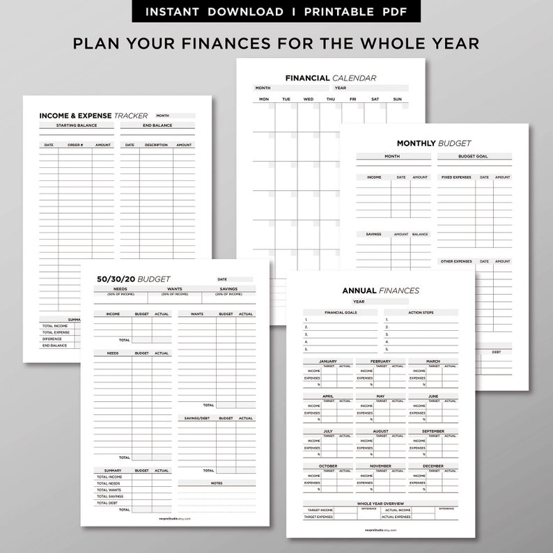 Finance Planner, Budget Planner, Budget Binder, Monthly Budget Planner ...