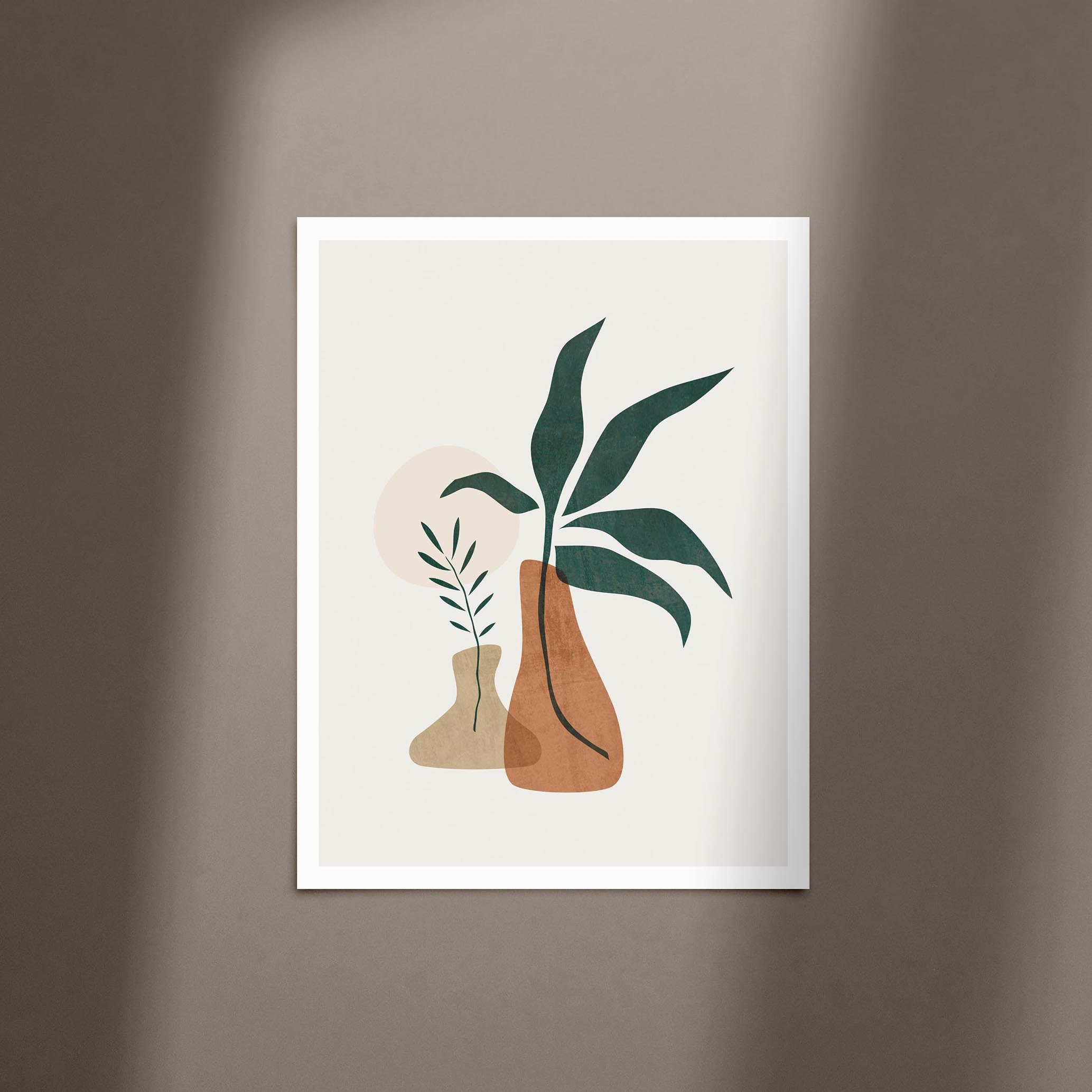 Boho Modern Plant Poster, Printable Art, Botanical Print, Abstract ...
