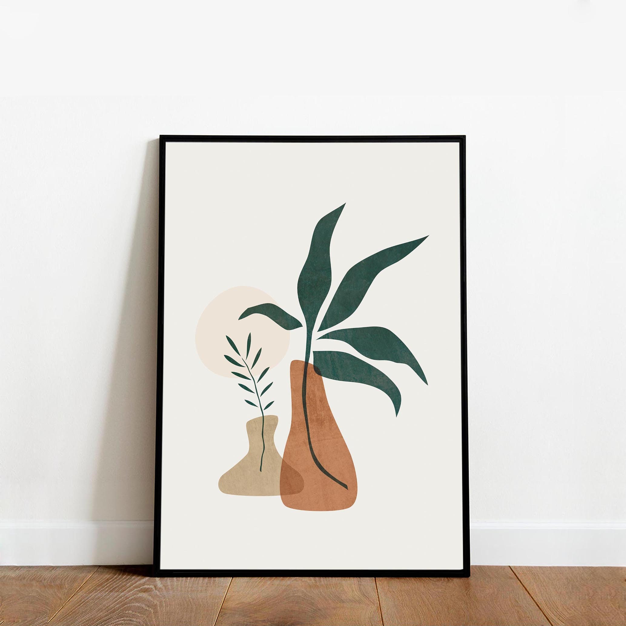 Boho Modern Plant Poster, Printable Art, Botanical Print, Abstract ...