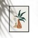 Boho Modern Plant Poster, Printable Art, Botanical Print, Abstract ...