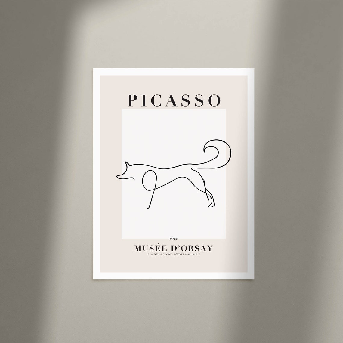 Picasso Animal Art, Picasso Fox Print, Picasso Exhibition Poster ...
