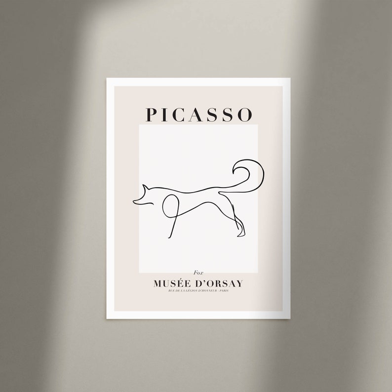 Picasso Animal Art, Picasso Fox Print, Picasso Exhibition Poster ...