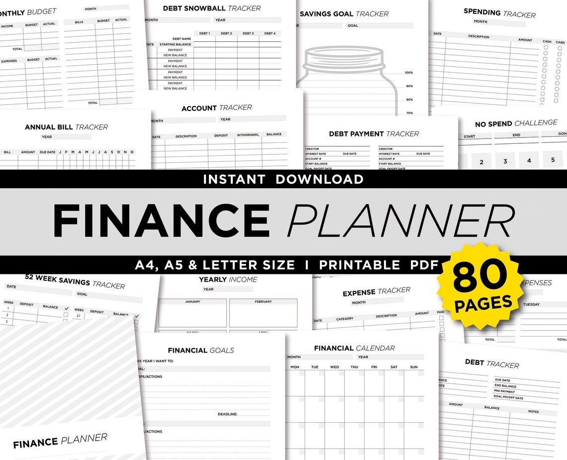 Finance Planner, Budget Planner, Budget Binder, Monthly Budget Planner ...
