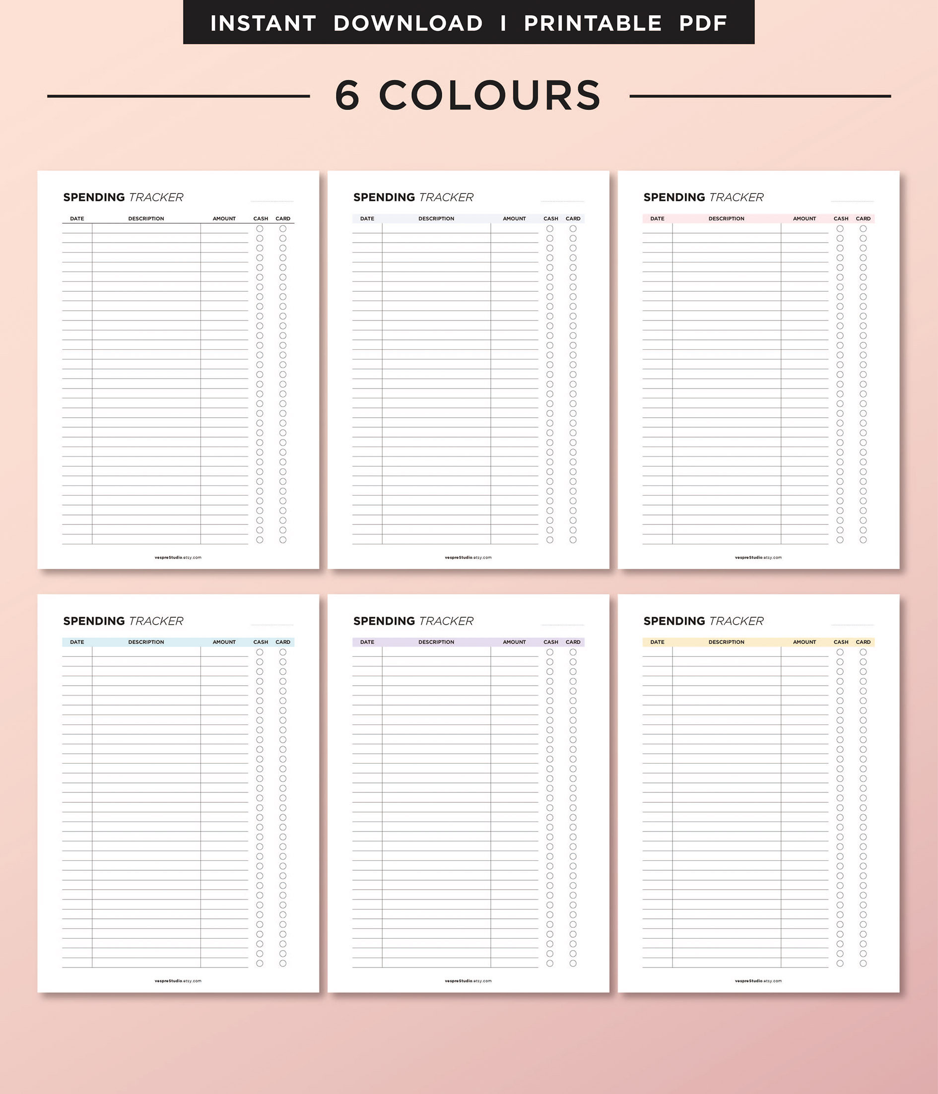 Spending Tracker Printable, Expense Tracker, Spending Log, Budget ...