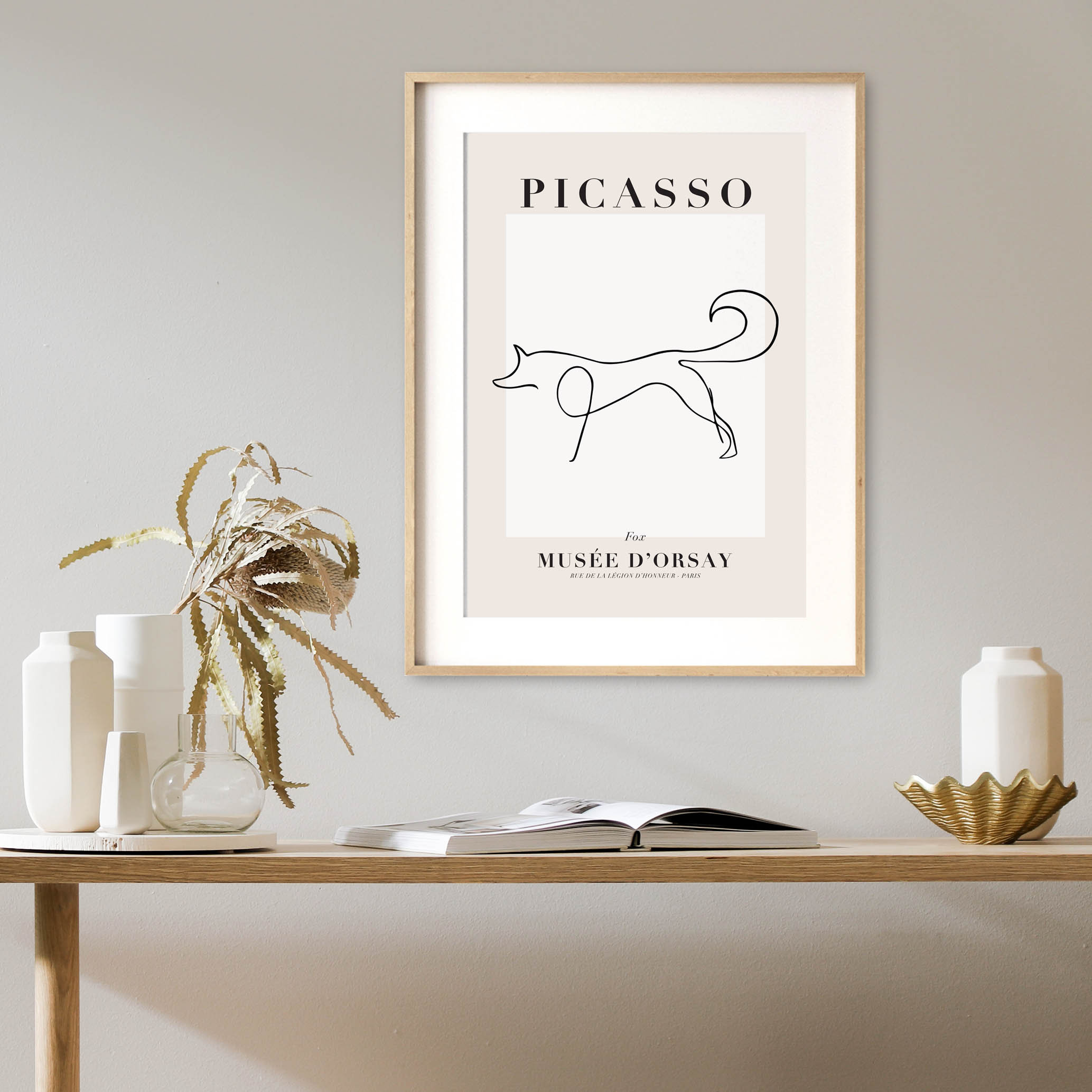 Picasso Animal Art, Picasso Fox Print, Picasso Exhibition Poster ...