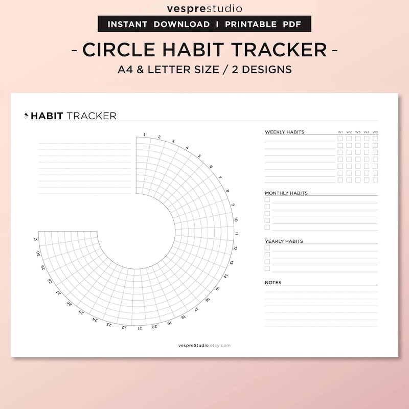 Circle Tracker - Etsy