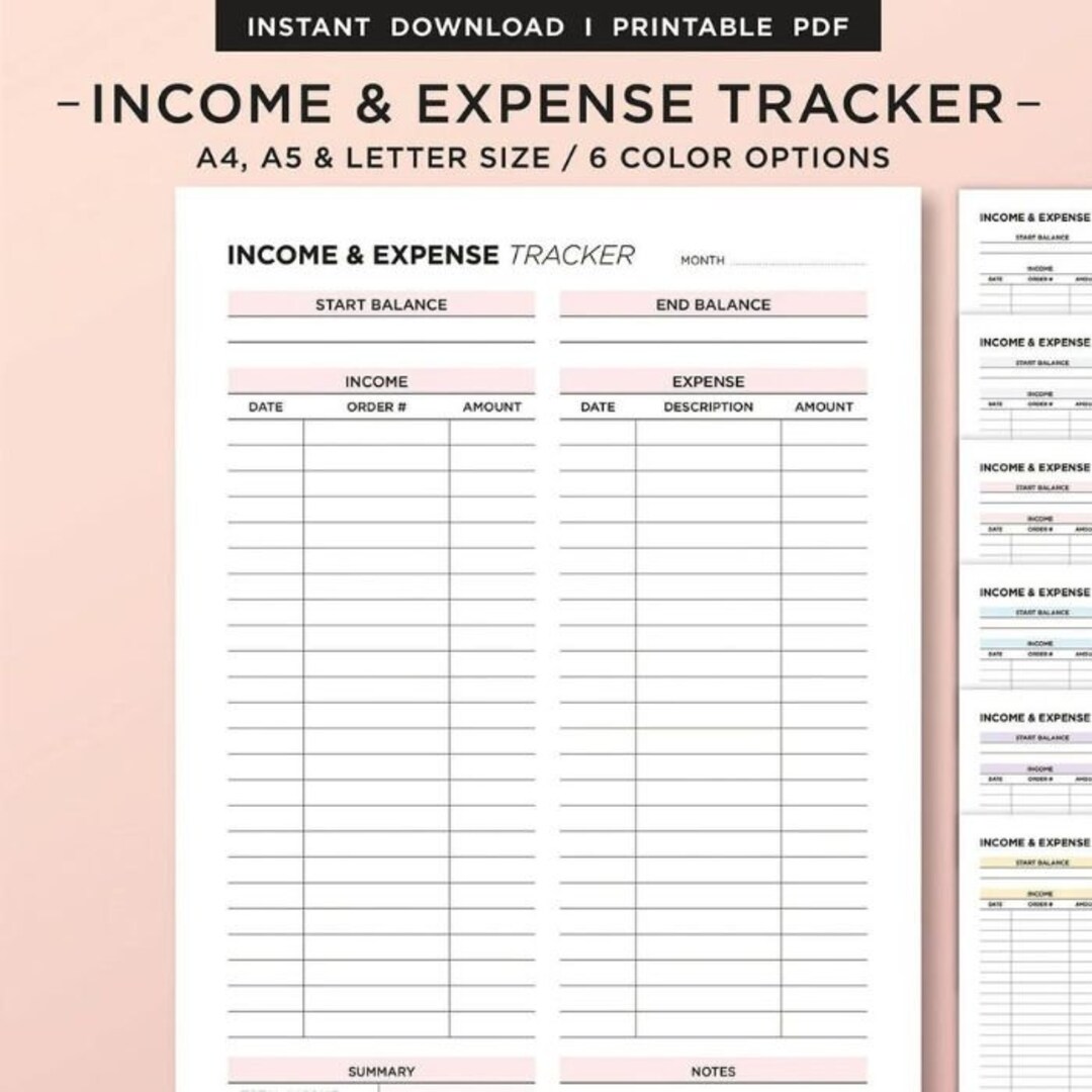 Income and Expense Tracker, Bookkeeping Spreadsheet, Small Business ...