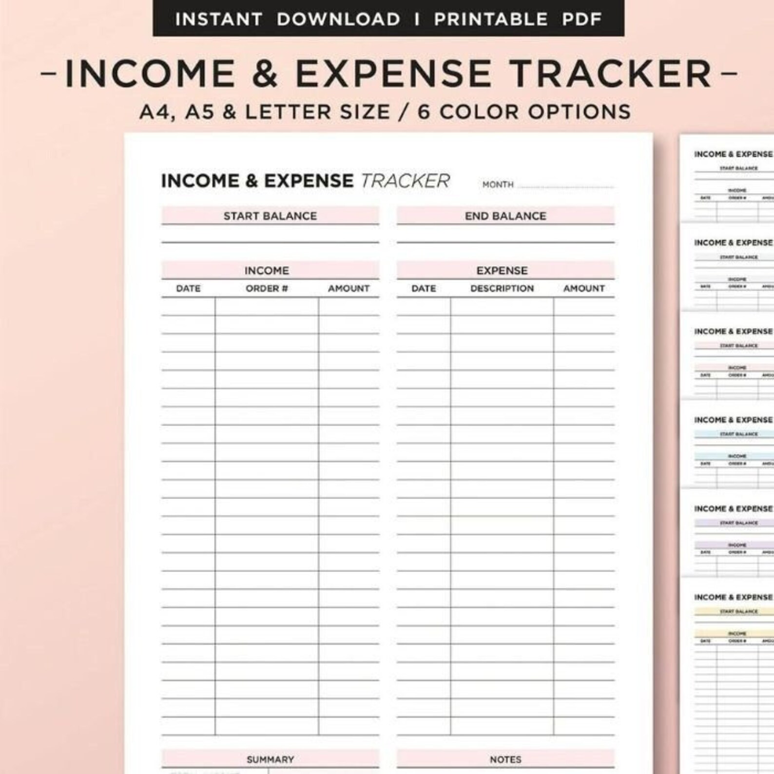 Income and Expense Tracker, Bookkeeping Spreadsheet, Small Business ...