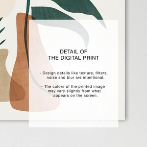 Boho Modern Plant Poster, Printable Art, Botanical Print, Abstract ...