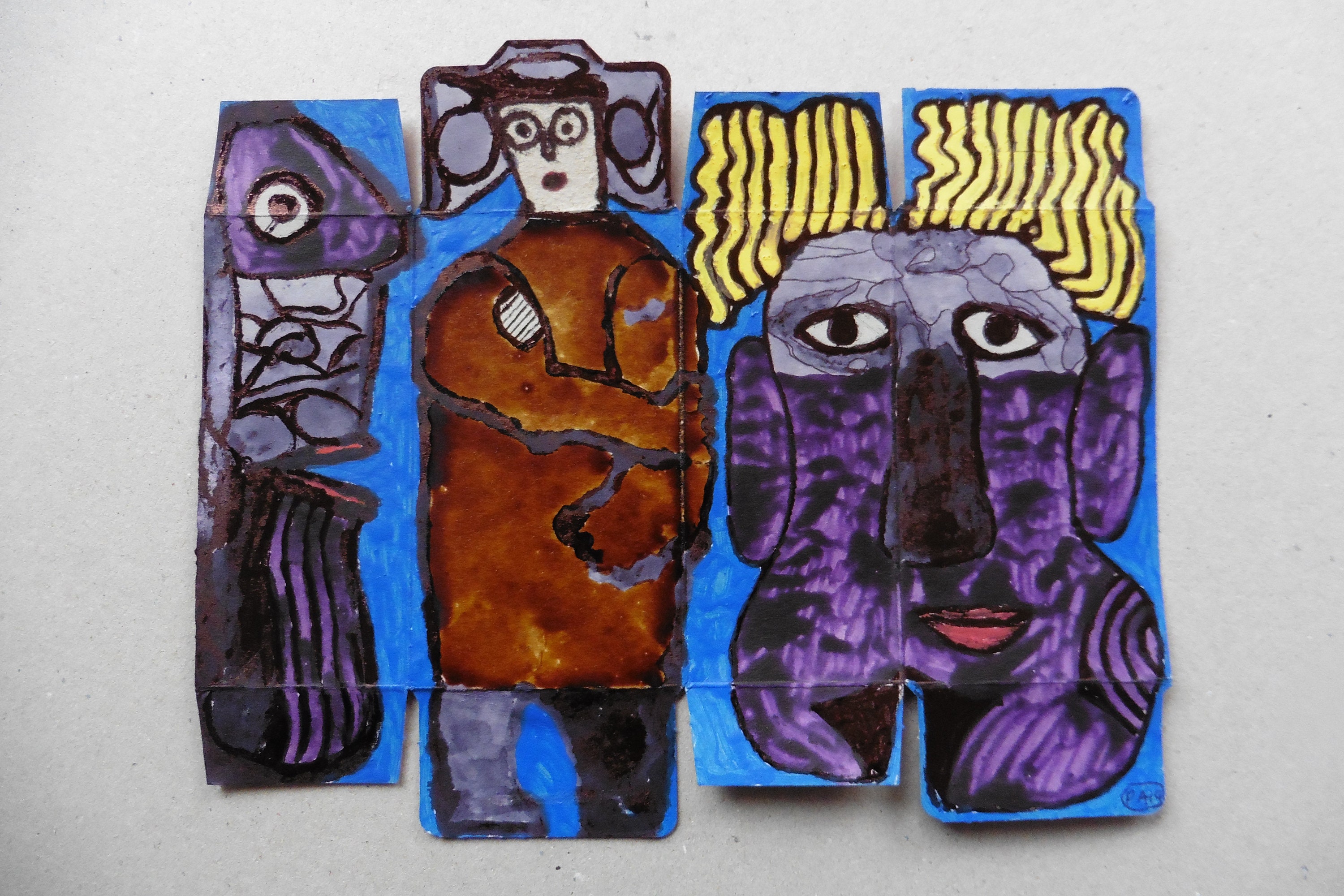 Art Brut Singular Art Outsider Art Pierre Albasser Original Drawing of ...