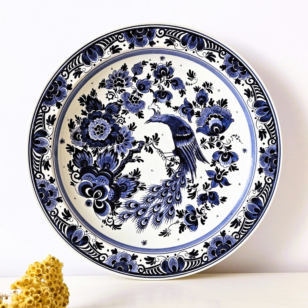 Vintage Royal Delft Blue Floral Plate, Hand-painted Dutch Porcelain ...