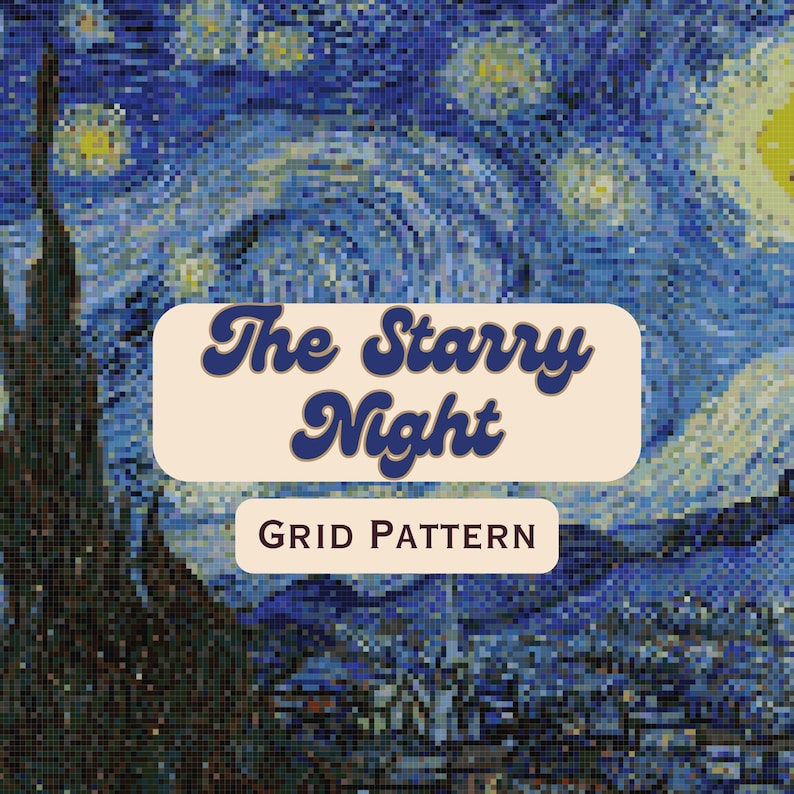 The Starry Night Grid Pattern for Tapestry Crochet, Cross Stitch ...