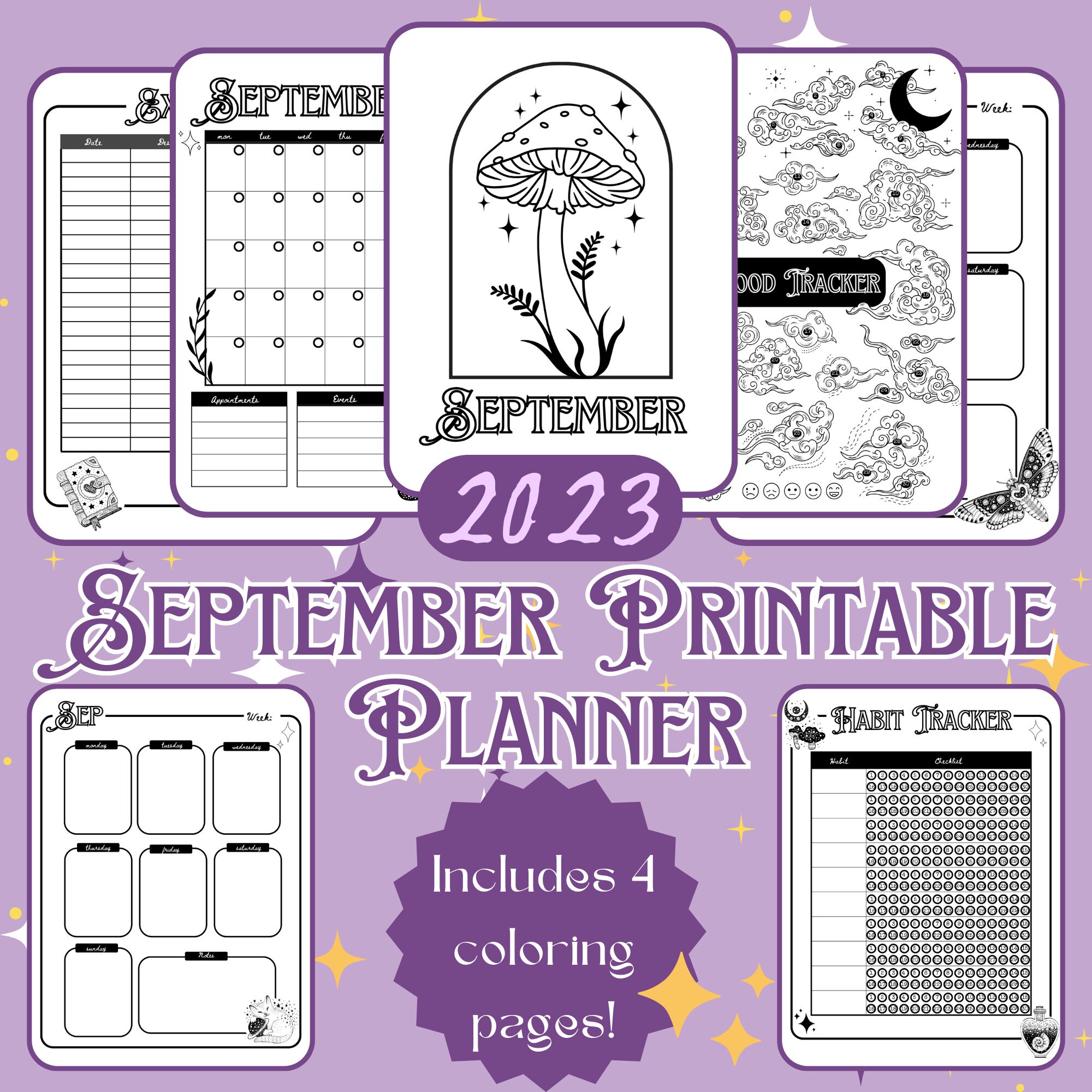 2023 September Printable Planner Digital Journal Monthly Planner ...