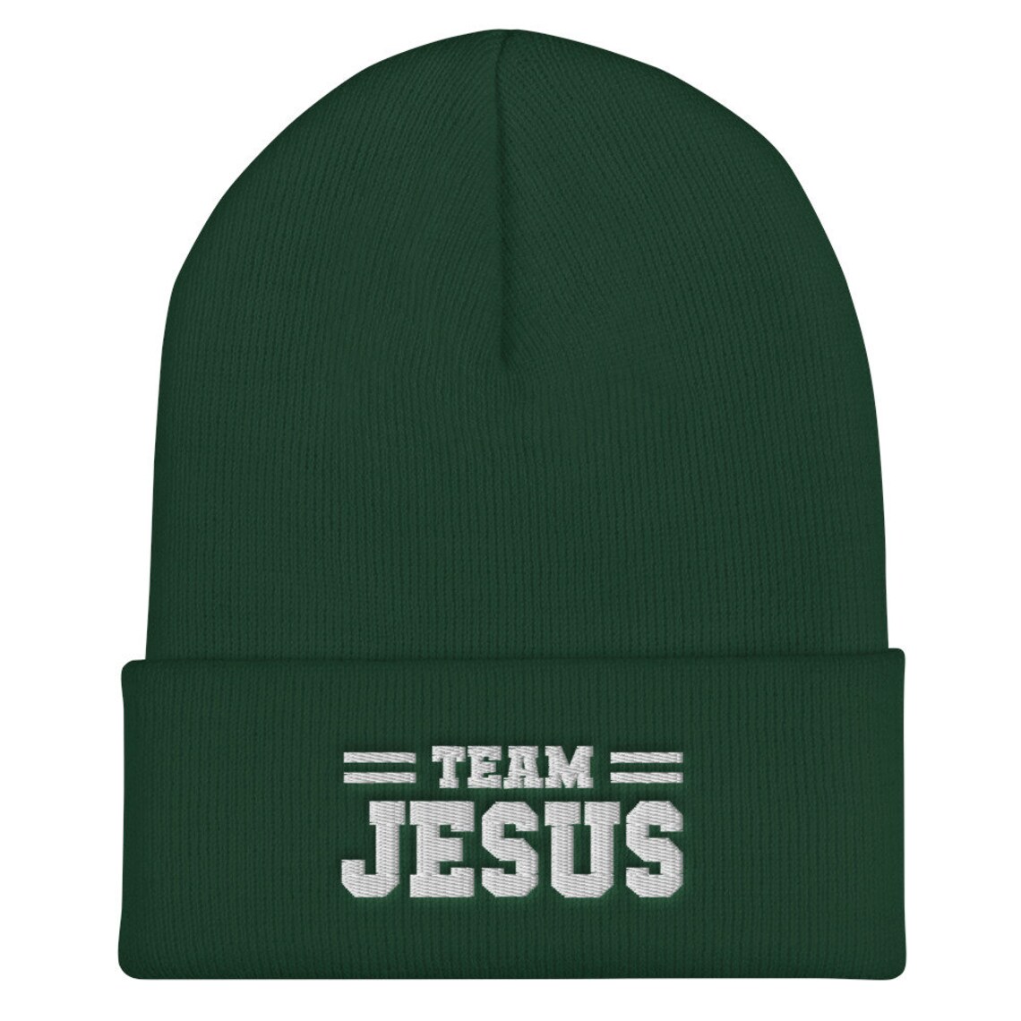 Christian Gift Idea Team Jesus Embroidered Cuffed Beanie , Best ...
