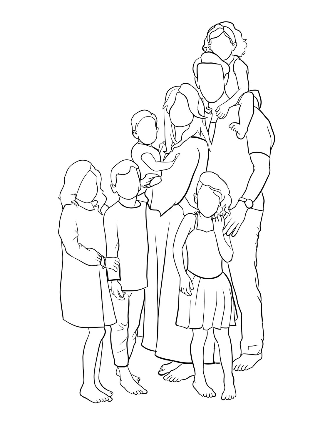 Simple Family Portrait DIGITAL DOWNLOAD - Etsy