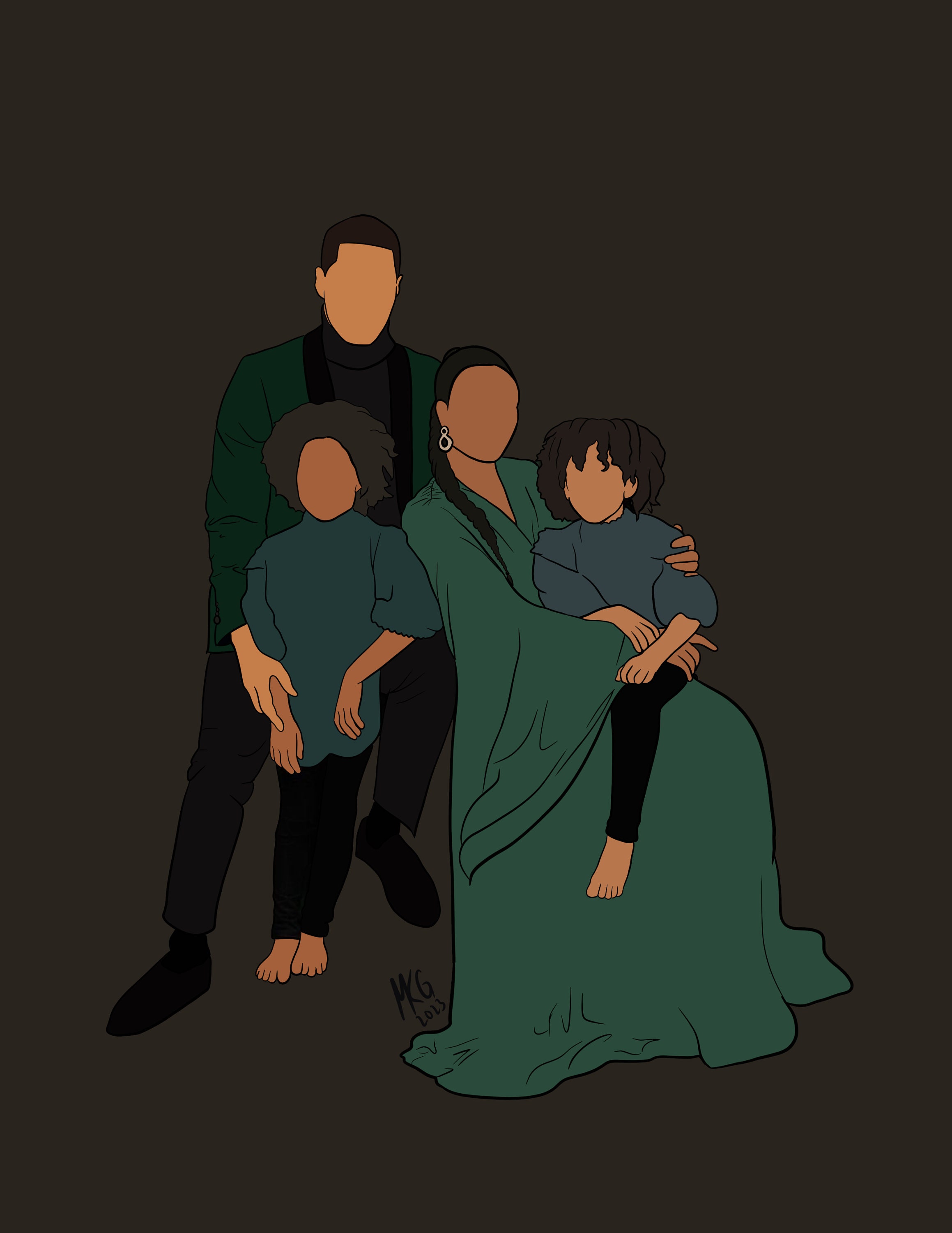 Simple Family Portrait DIGITAL DOWNLOAD - Etsy