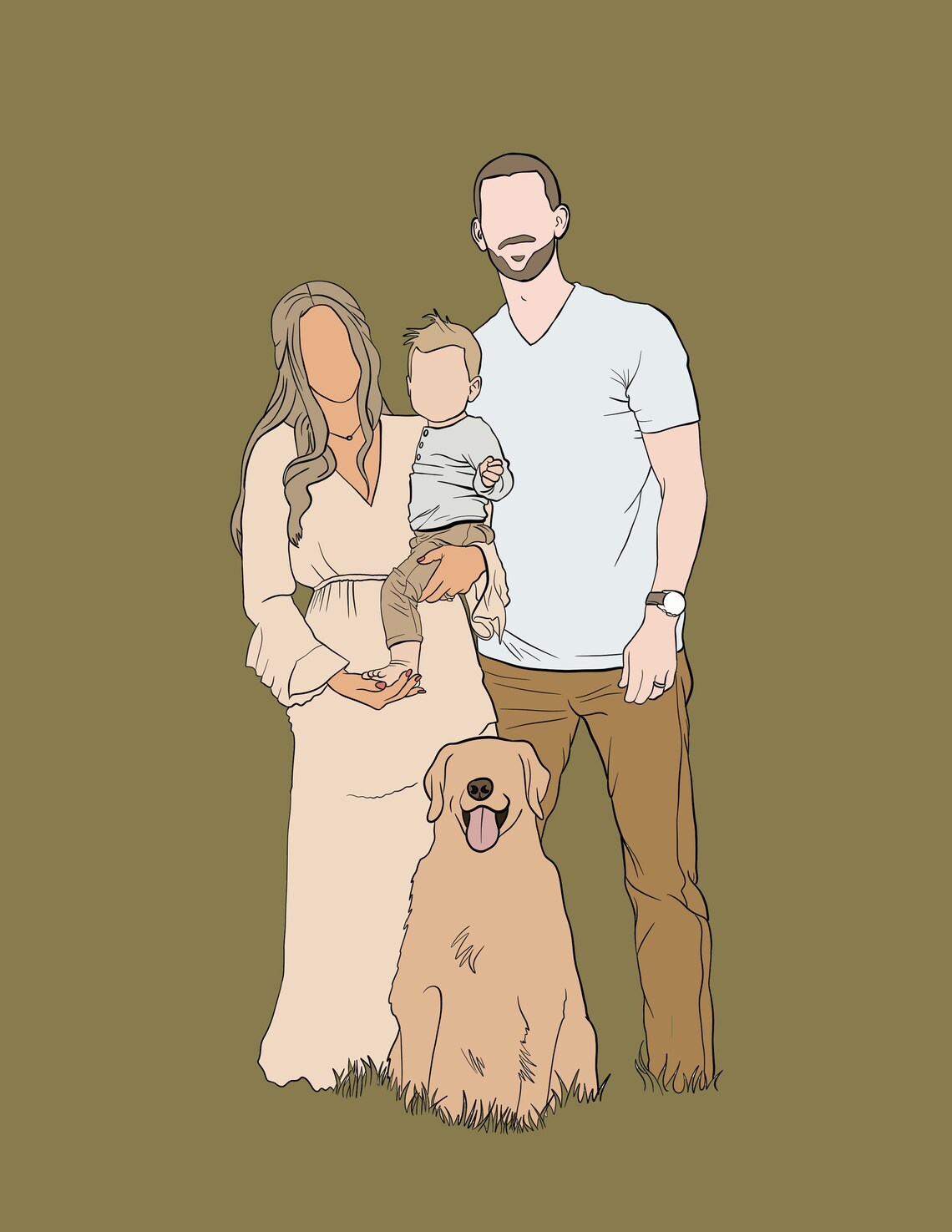 Simple Family Portrait DIGITAL DOWNLOAD - Etsy