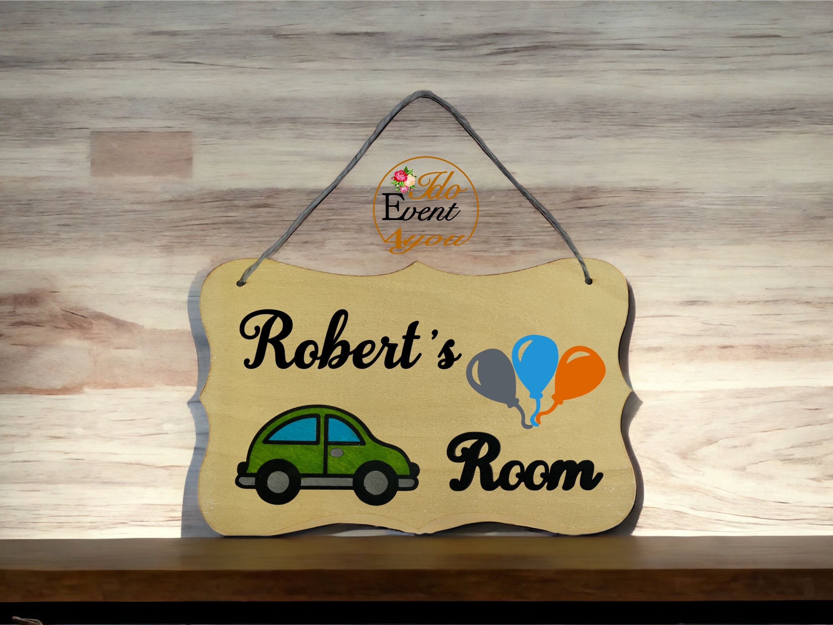 Personalised Wooden Kids' Room Door Sign Laser-cut Designs Custom Name ...