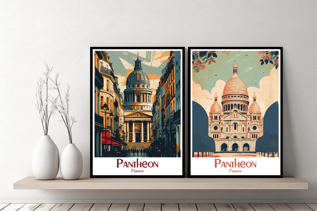 Panthéon Paris France Poster Travel France Paris Print Canvas Poster ...