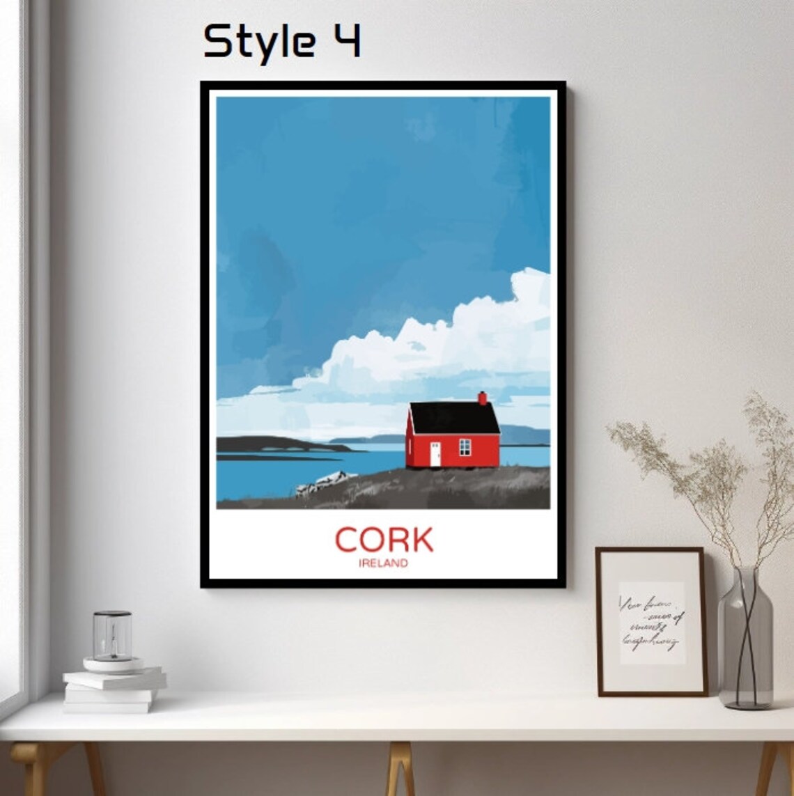 Cork Ireland Poster Travel Print Cork Munster River Lee Sunset Canvas ...