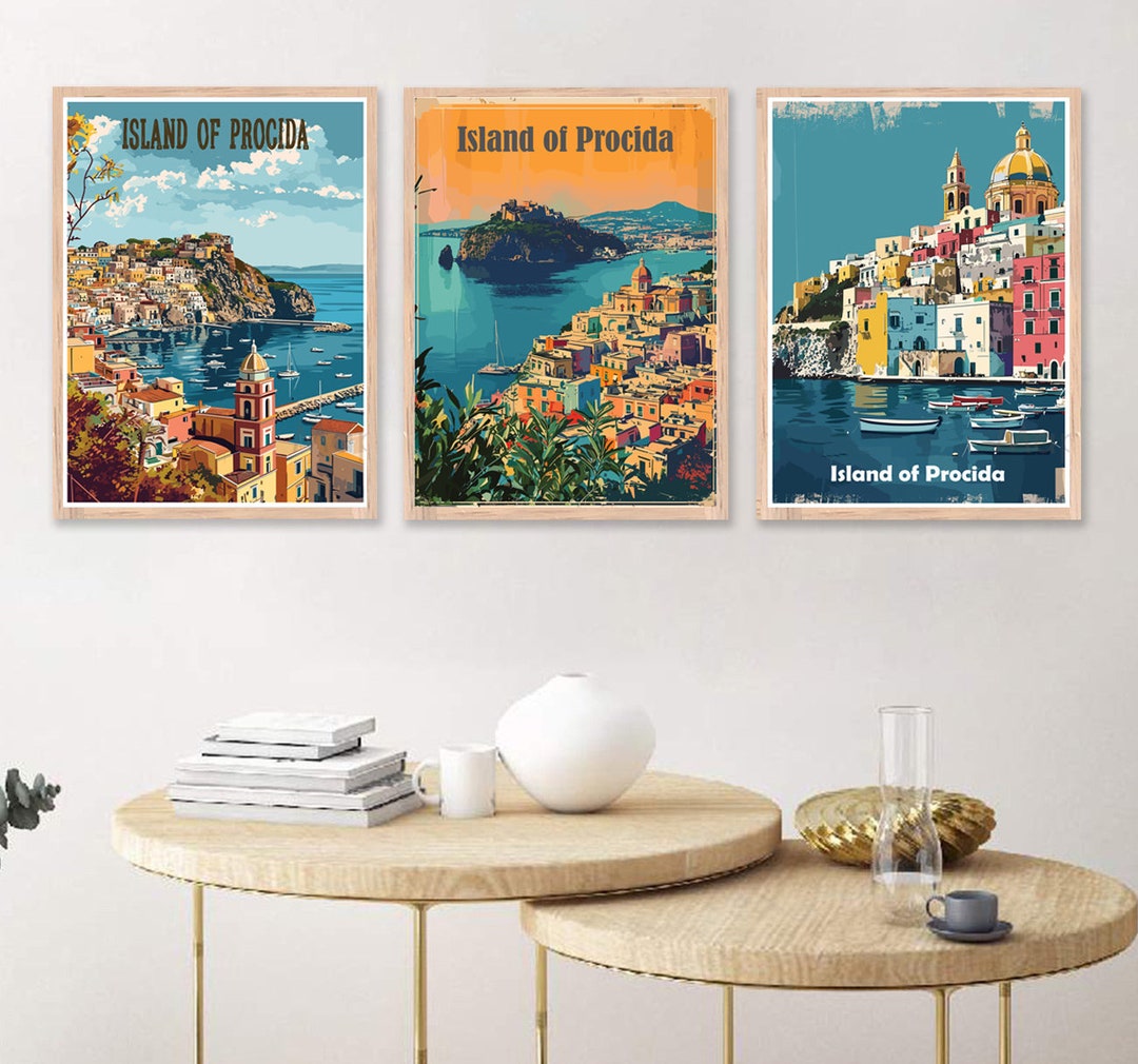 Procida Island Italy Poster Travel Italy Island of Procida Print Canvas ...