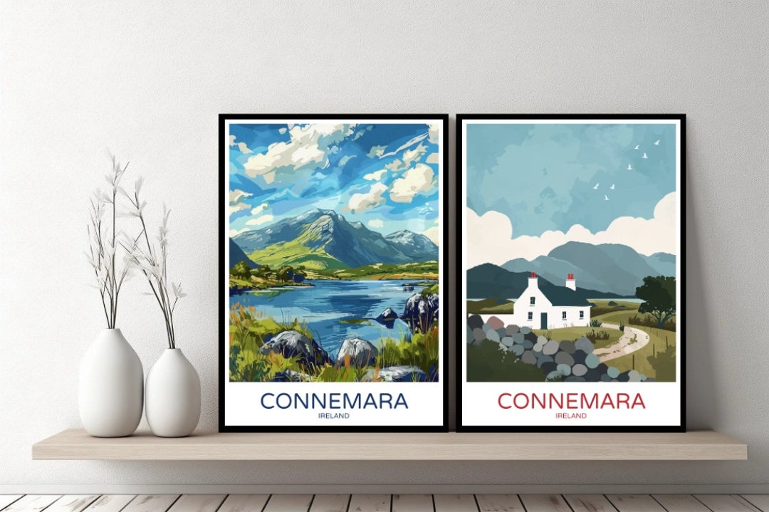 Connemara Ireland Poster Travel Print County Galway Connemara Canvas ...
