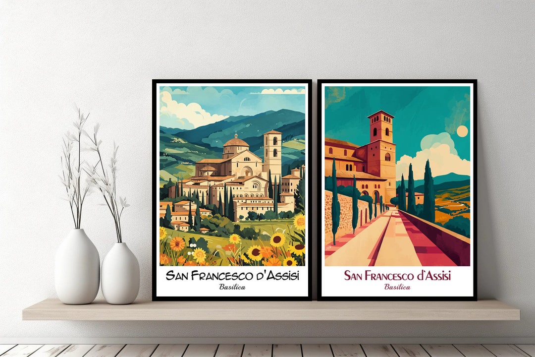 Basilica Di San Francesco D'assisi Italy Poster Travel Italy Basilica ...