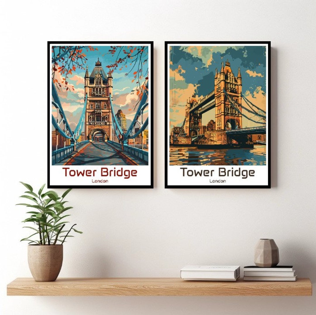 Tower Bridge London Poster Travel London Tower Bridge Print Canvas ...