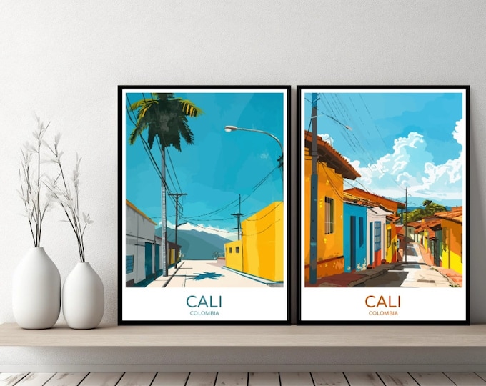 Cali Art Print | Colombia Wall Art | Travel Poster | Cityscape Print ...