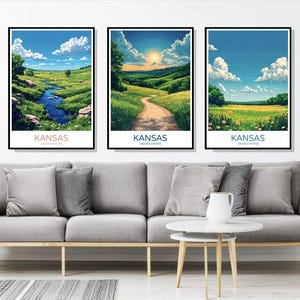 Kansas United States Poster Digital Print Kansas Nature Beauty Canvas ...