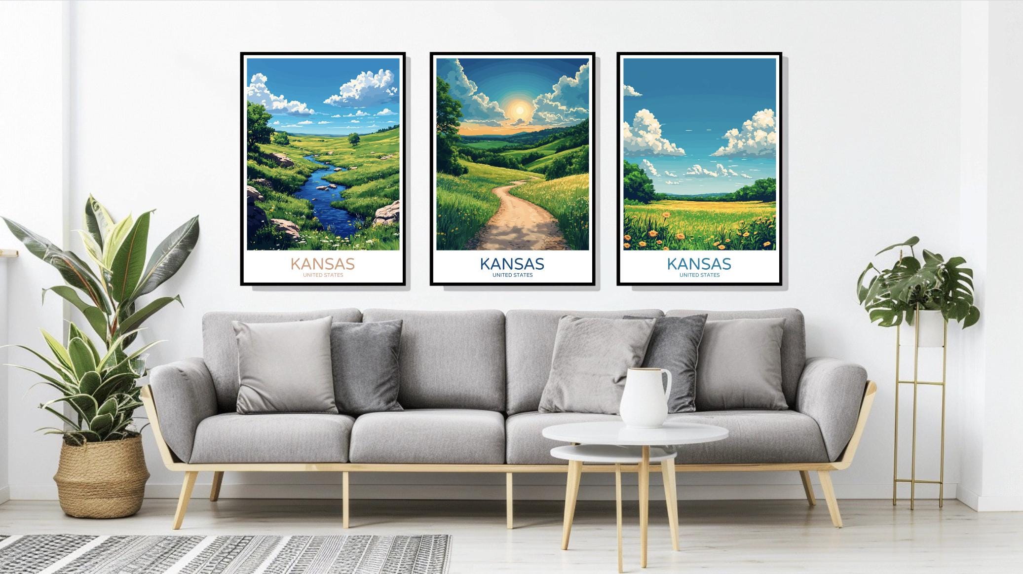 Kansas United States Poster Digital Print Kansas Nature Beauty Canvas ...
