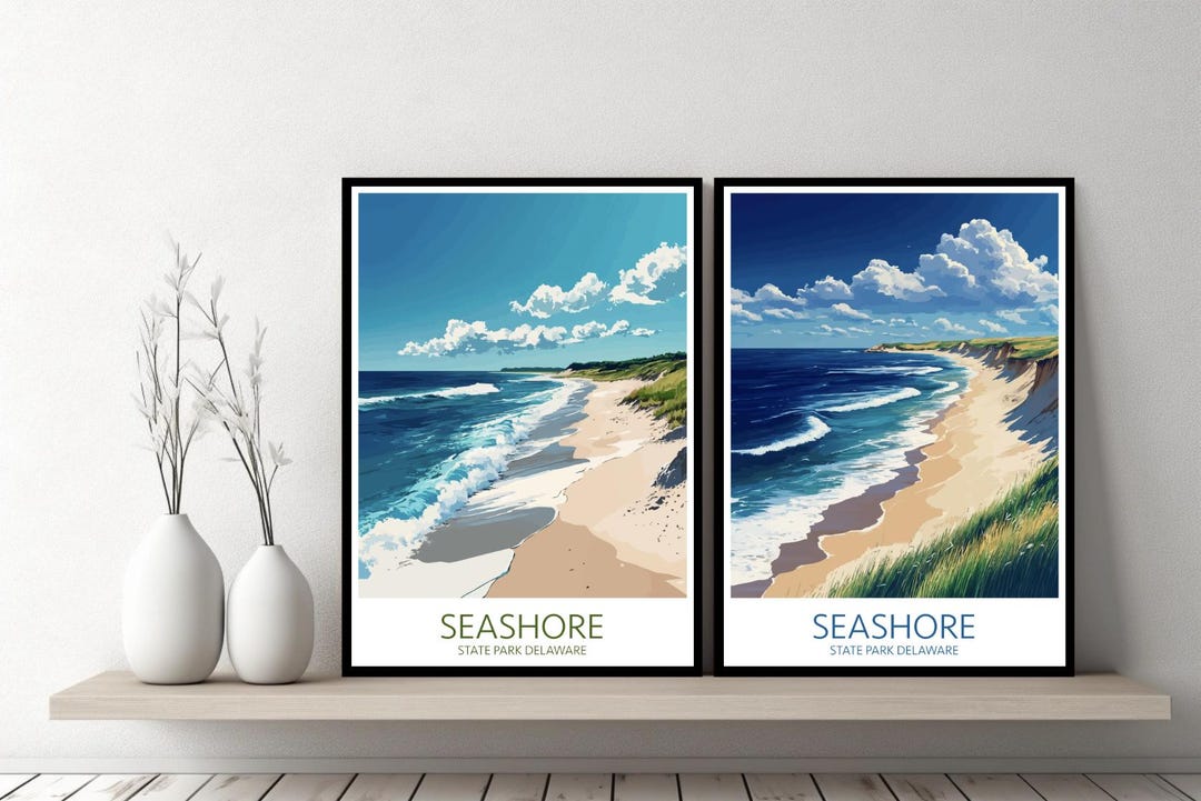 Delaware Seashore State Park Poster Travel Print Seashore Park United ...