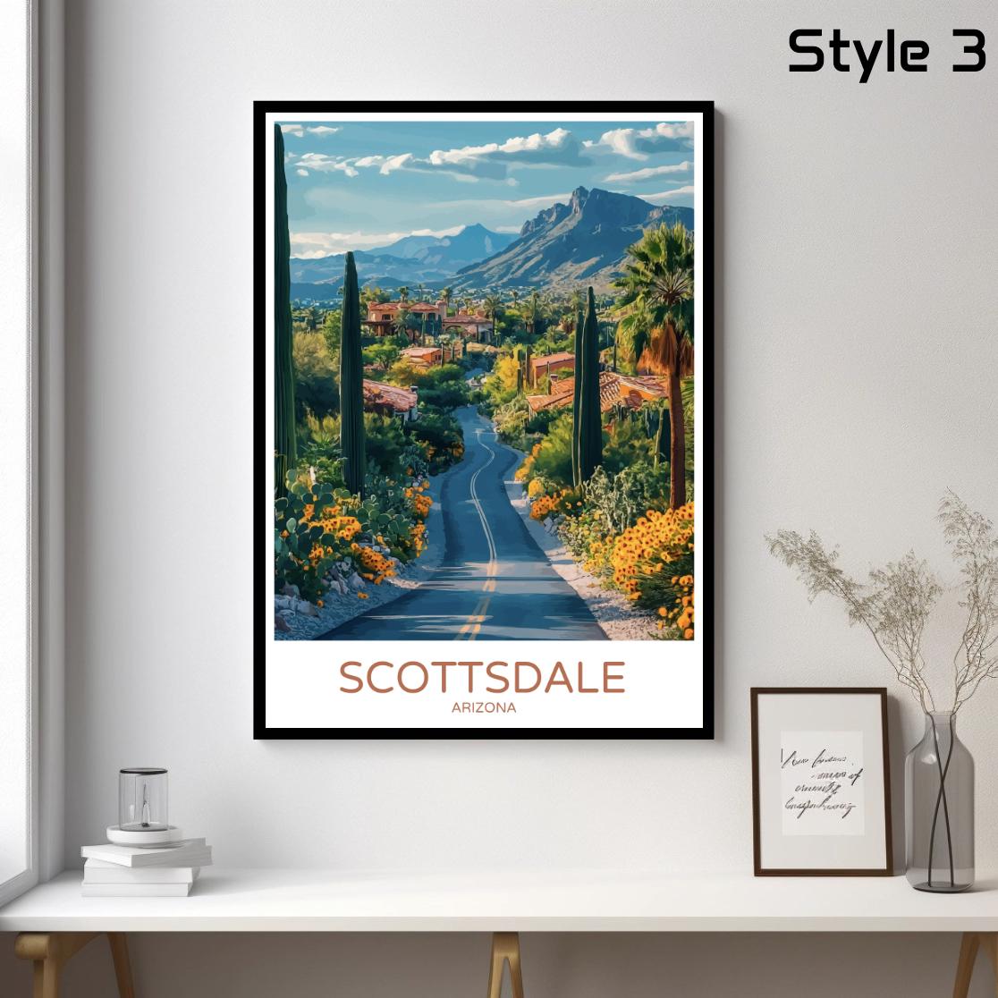 Scottsdale Arizona Poster Travel Print United States Scottsdale Phoenix ...