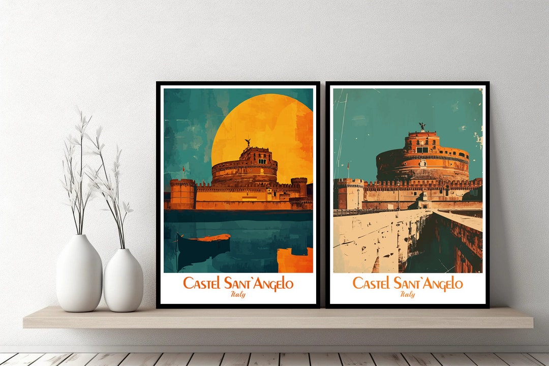 Castel Sant'angelo Italy Poster Travel Italy Rome Castel Sant'angelo ...