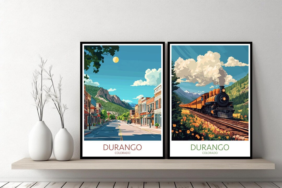 Durango Colorado Poster Travel Print Durango Railroad La Plata County ...