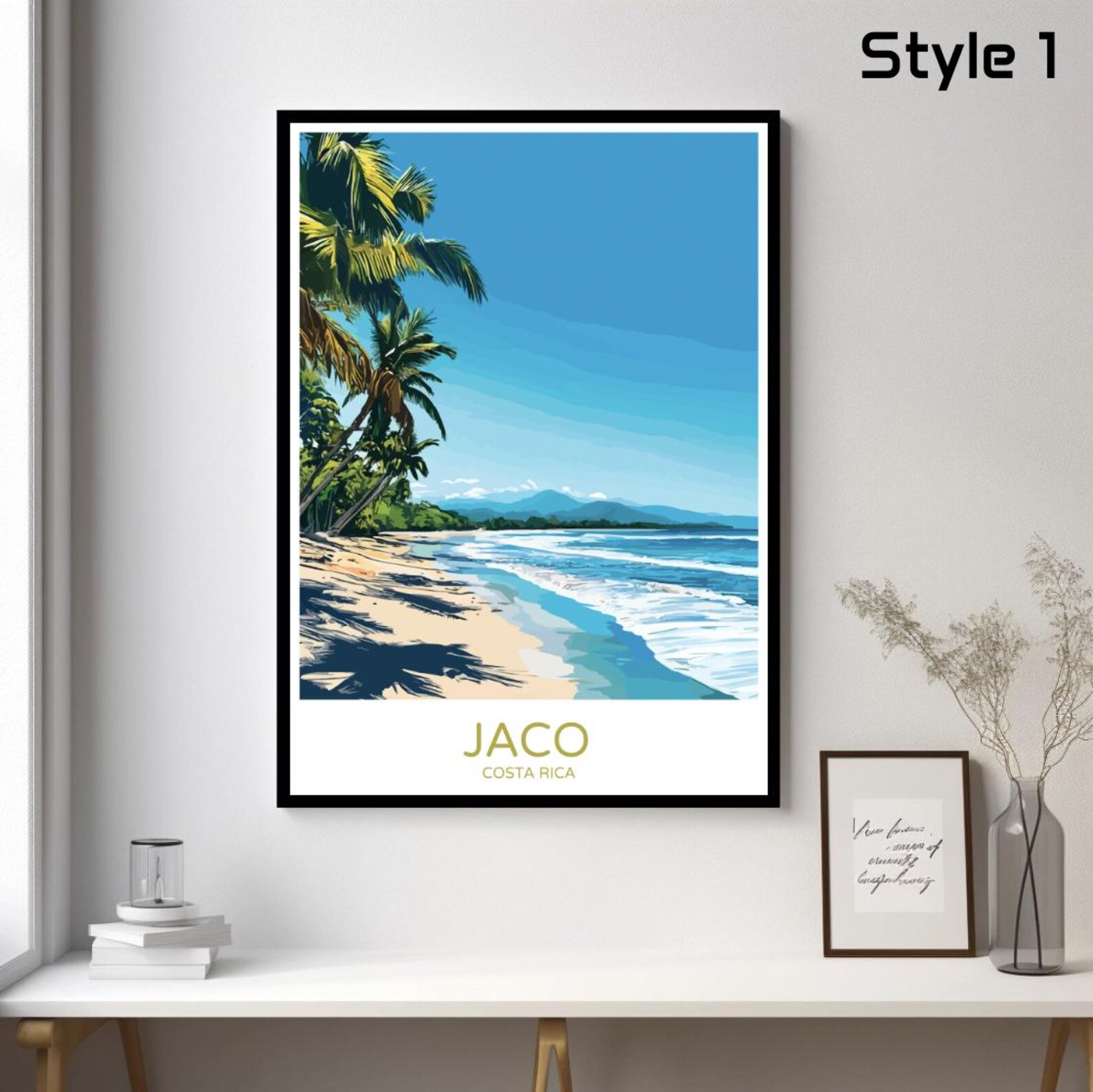 Jaco Costa Rica Poster Travel Print Jaco Beach Garabito Puntarenas ...