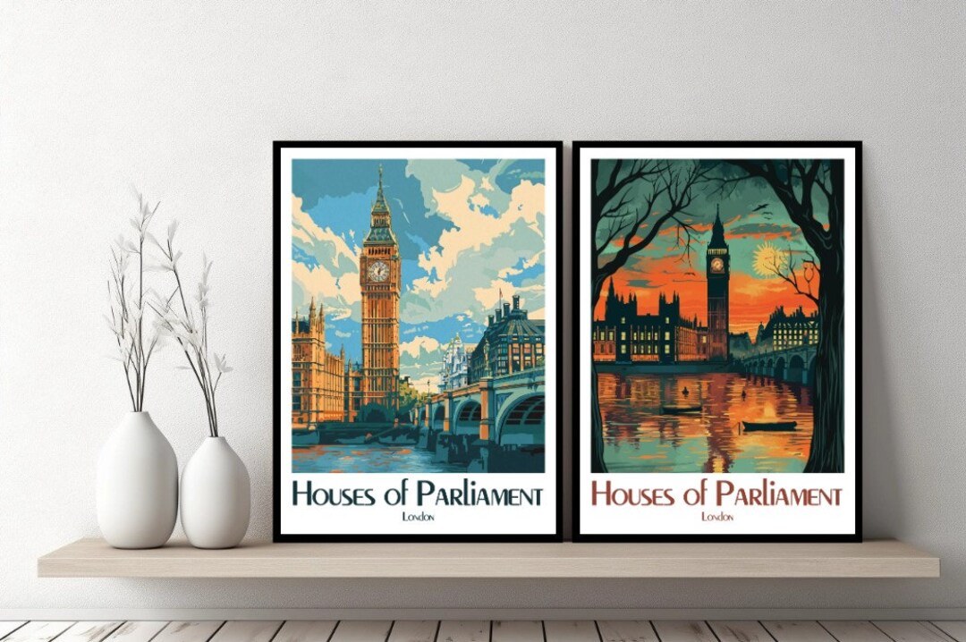 Palace of Westminster London Poster Travel London Print Canvas Poster ...