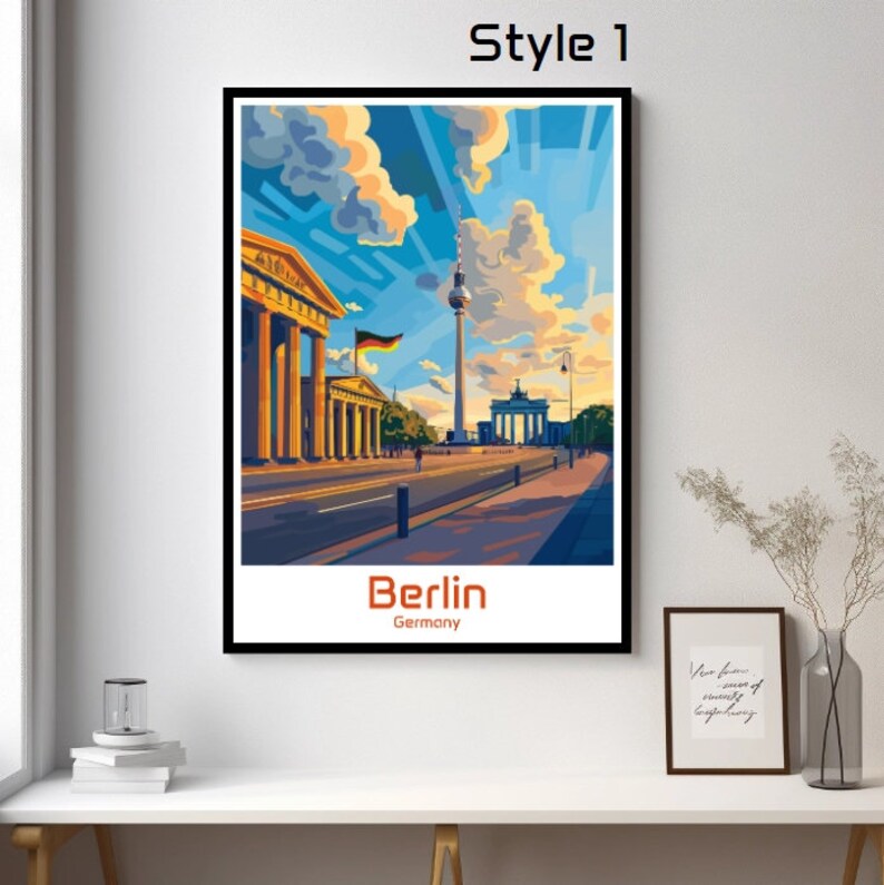 Berlin Germany Poster Travel Print Germany Berlin Canvas Poster ...