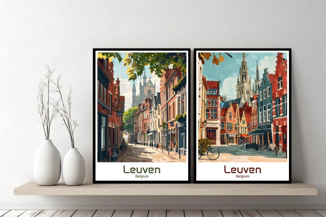 Leuven Belgium Poster Travel Print Belgium Leuven Canvas Poster ...