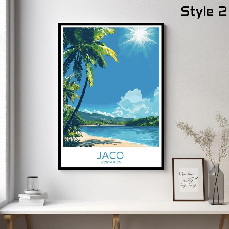 Jaco Costa Rica Poster Travel Print Jaco Beach Garabito Puntarenas ...
