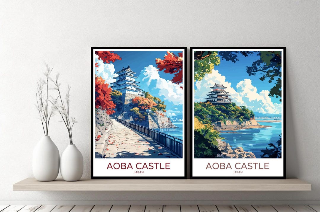 Aoba Castle Sendai Japan Poster Travel Print Aoba Miyagi Castle Canvas ...